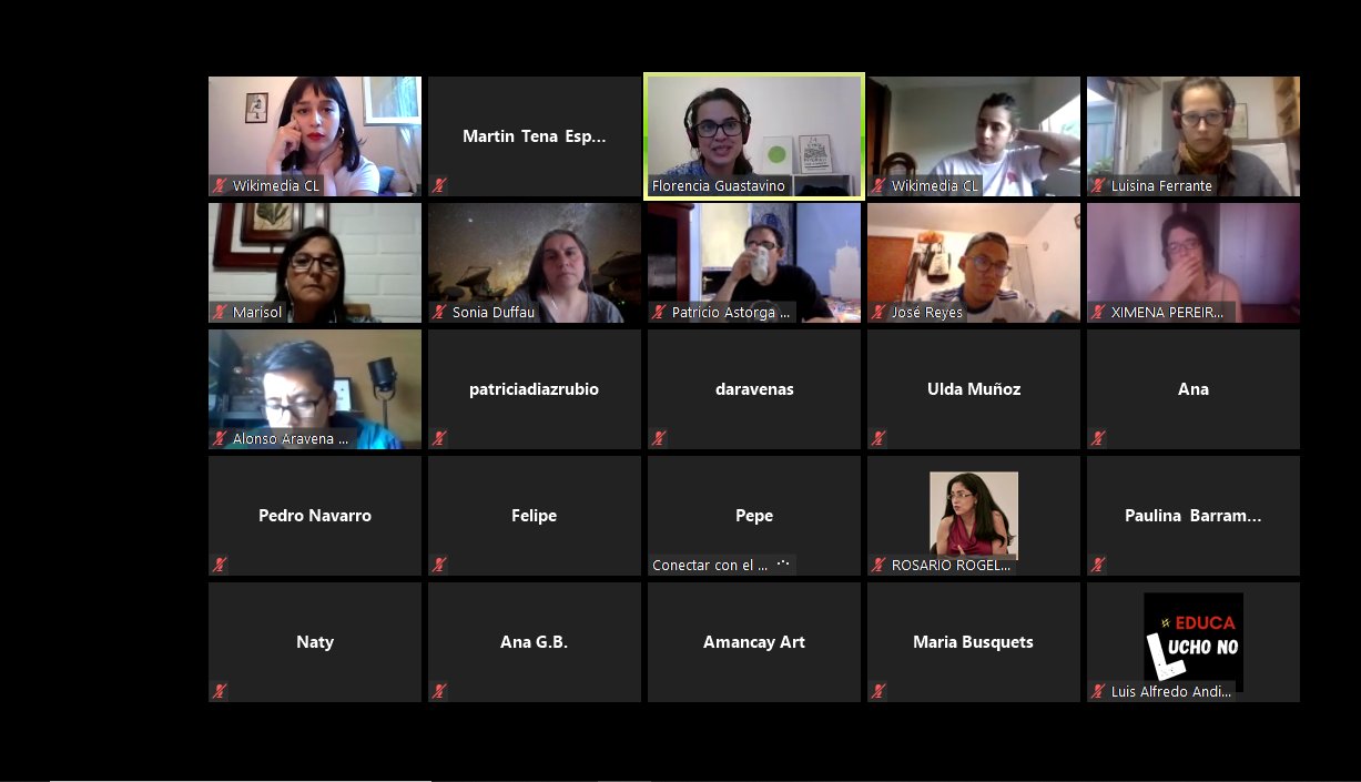 Exitoso cierre del primer webinar de Educación de WMCL - Wikimedia Chile